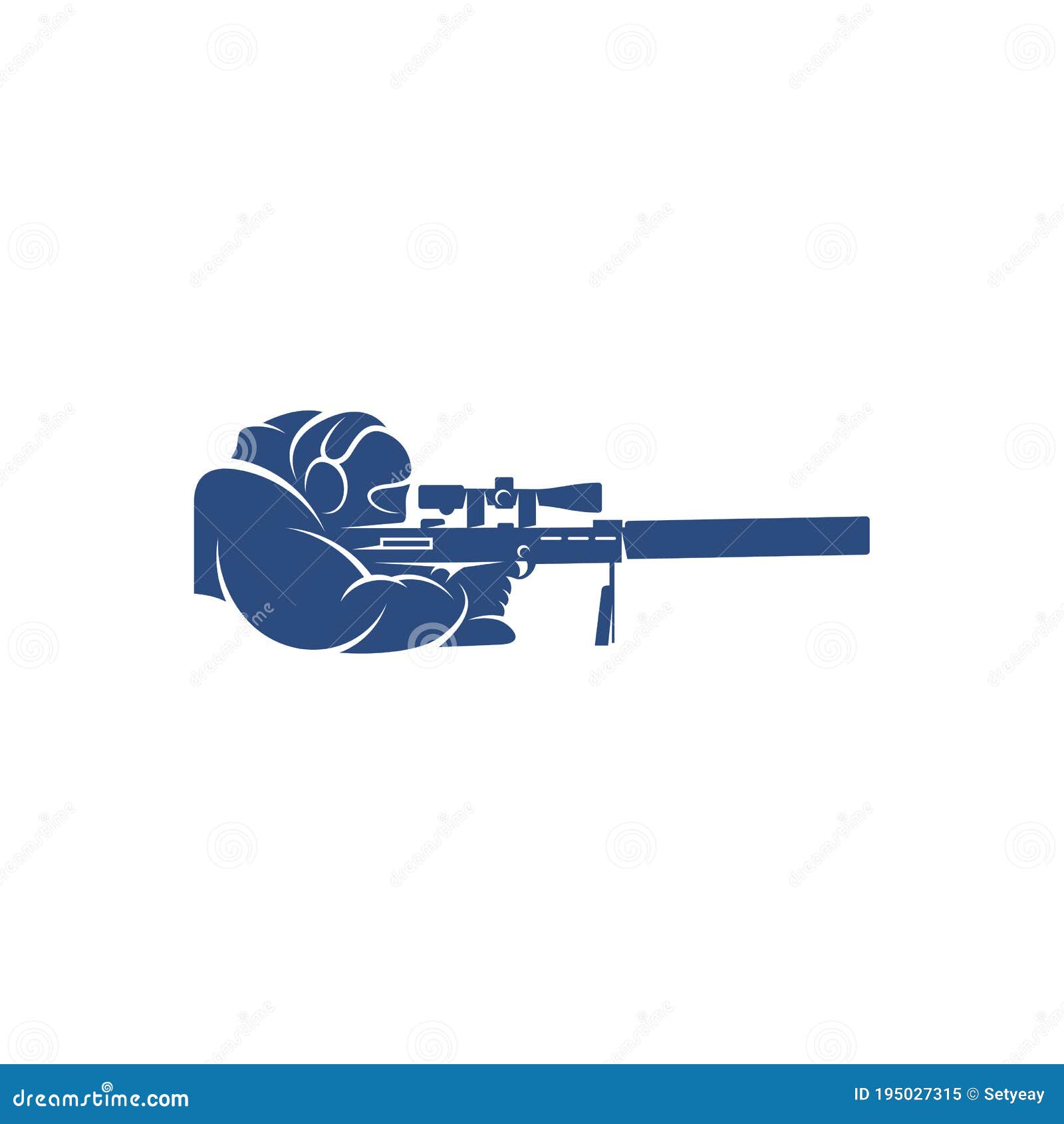 Sniper Army Logo Design Template, Vector Graphics To Design Stock ...