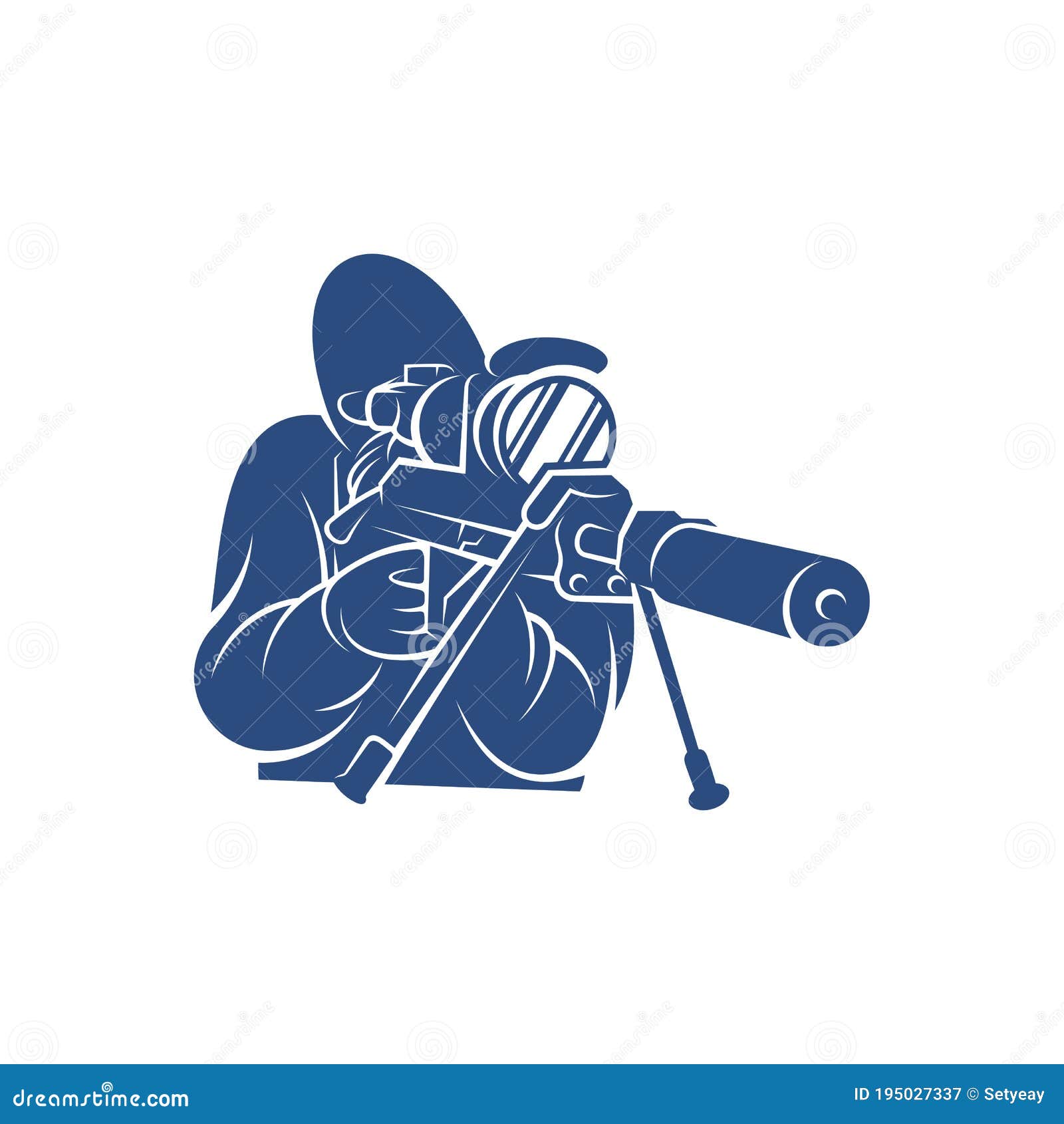 Sniper Army Logo Design Template, Vector Graphics To Design Stock ...