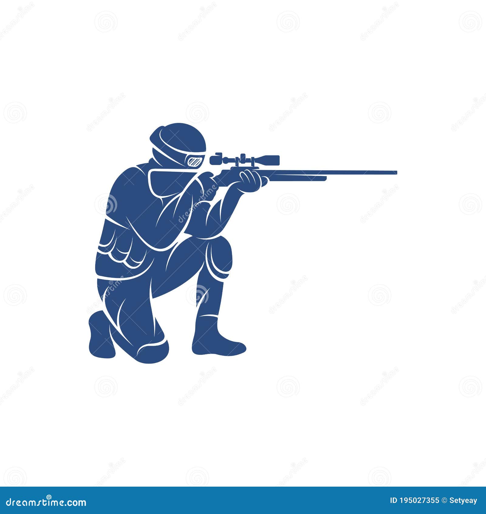 Sniper Army Logo Design Template, Vector Graphics To Design Stock ...
