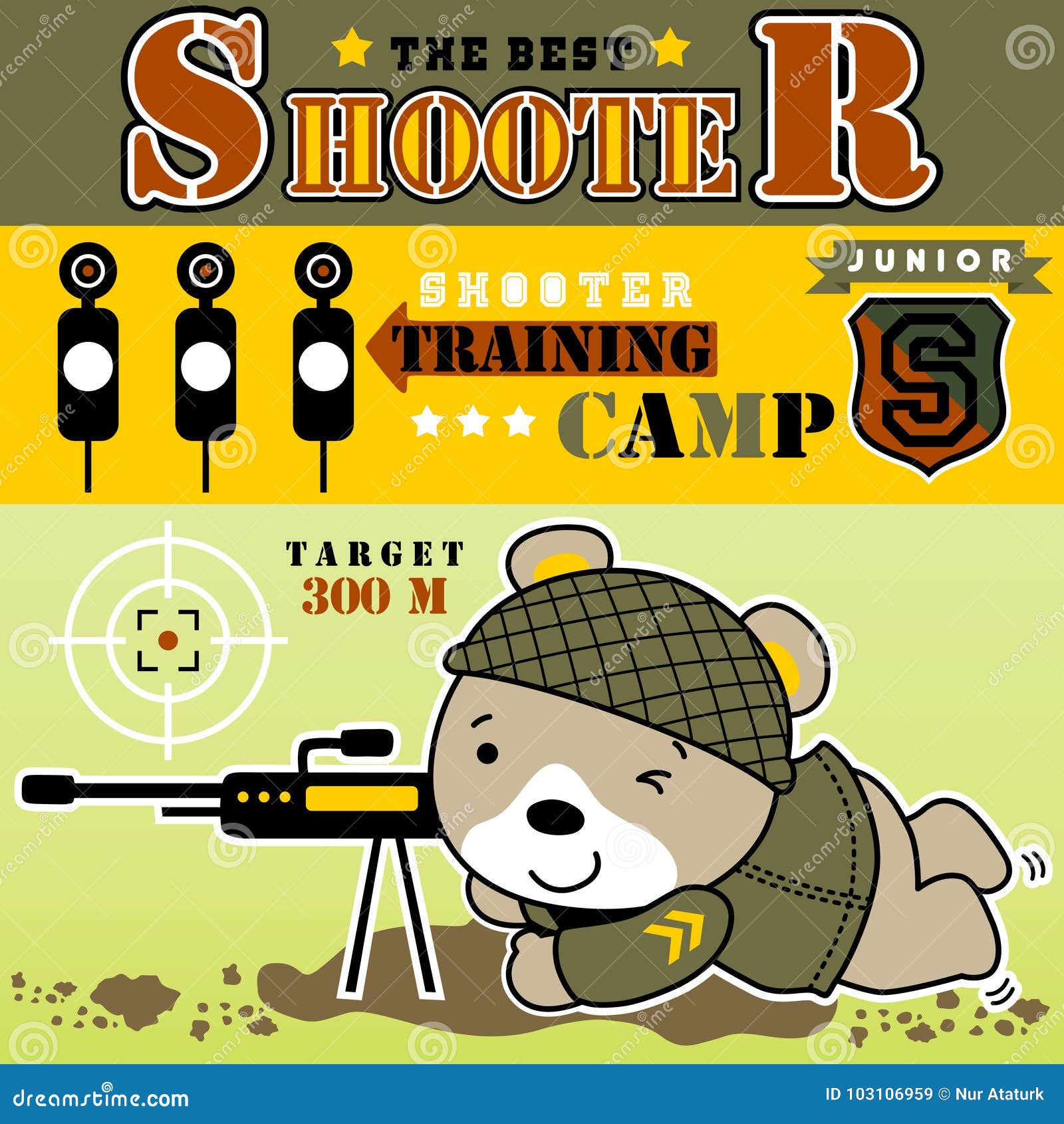 Sniper cartoon vector stock vector. Illustration of cartoon - 103106959