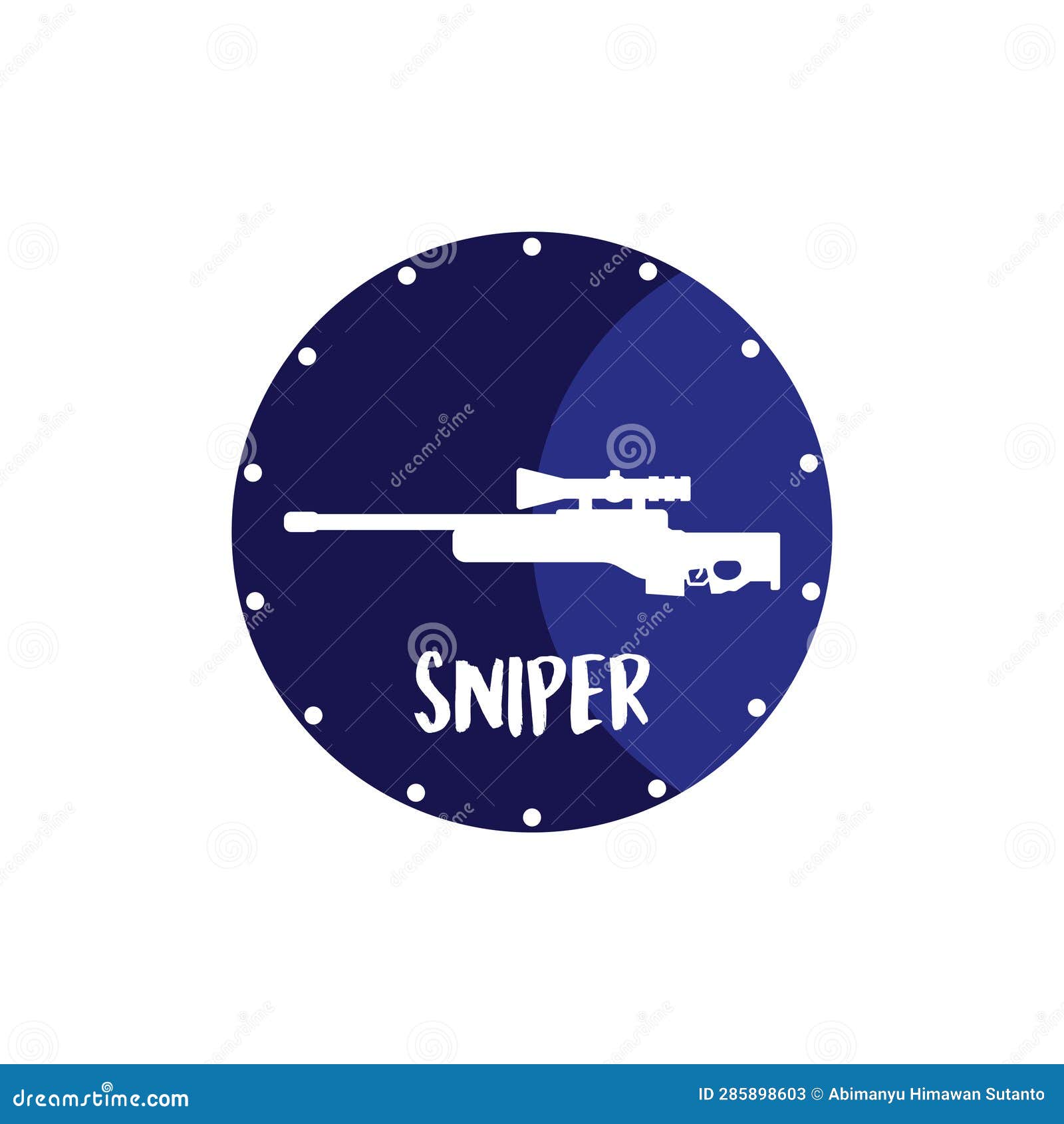 Sniper icon vector stock vector. Illustration of background - 285898603