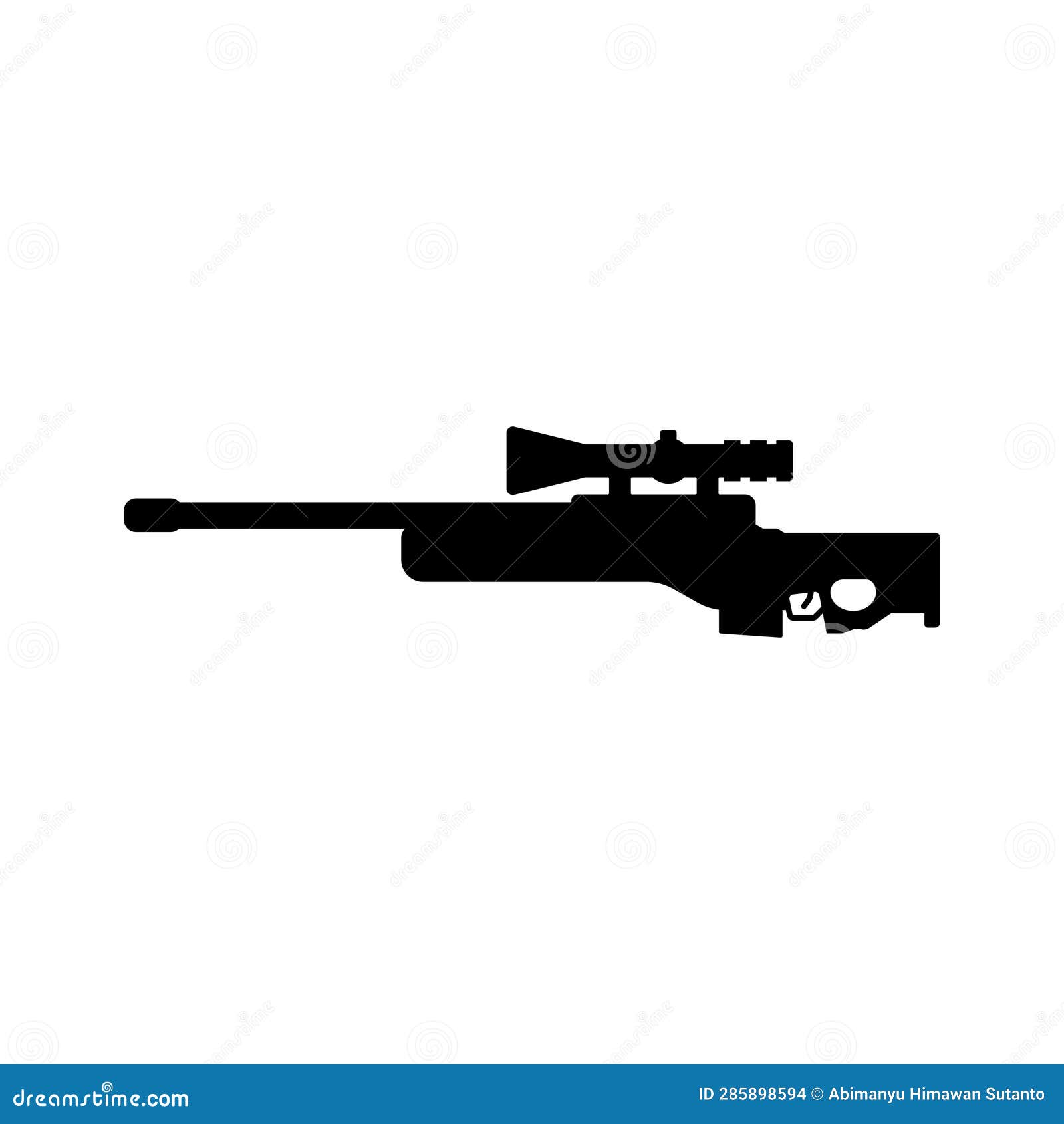 Sniper icon vector stock vector. Illustration of white - 285898594