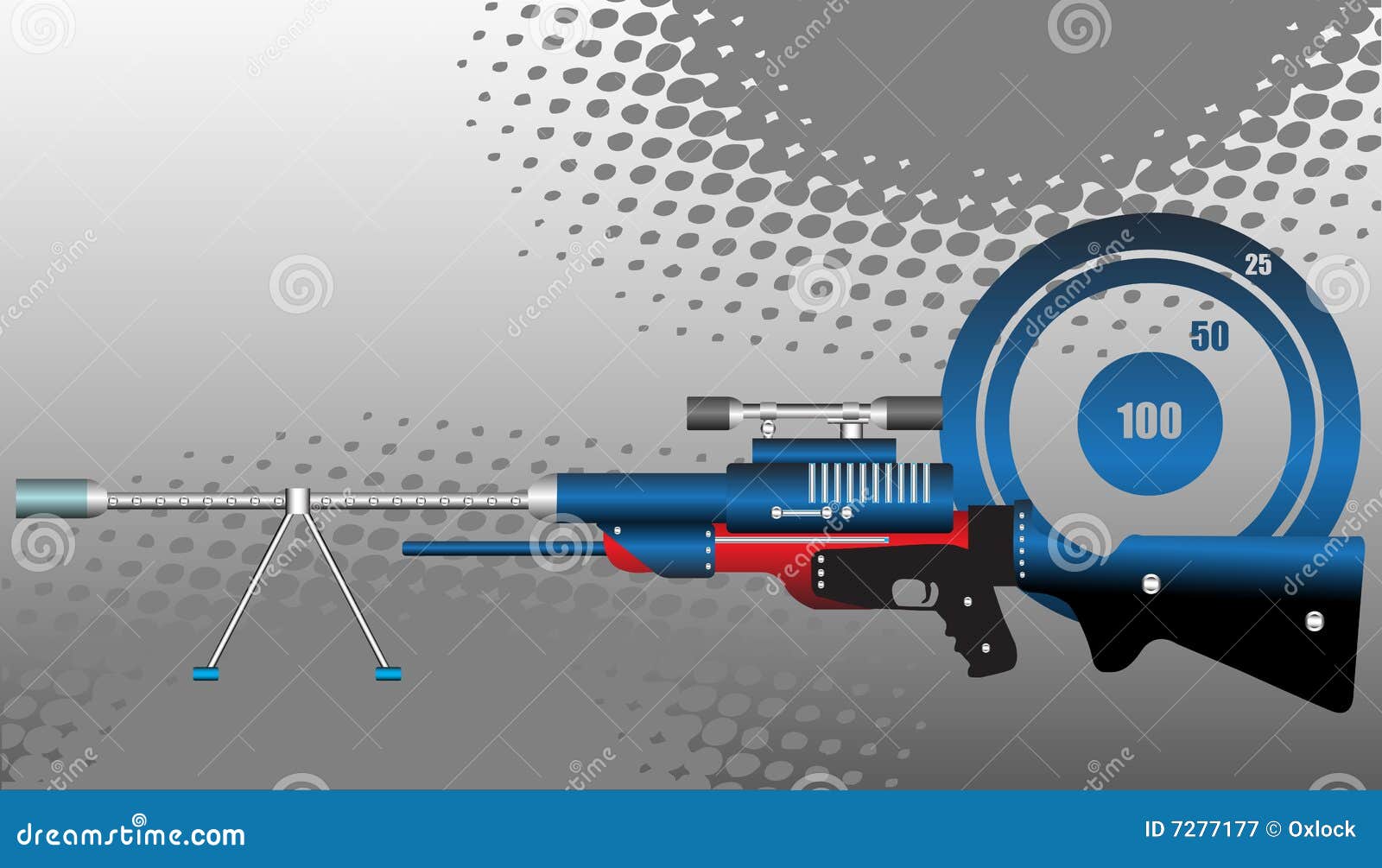 Sniper Rifle Scope. Military Weapon View. Template Of Optical Glass ...