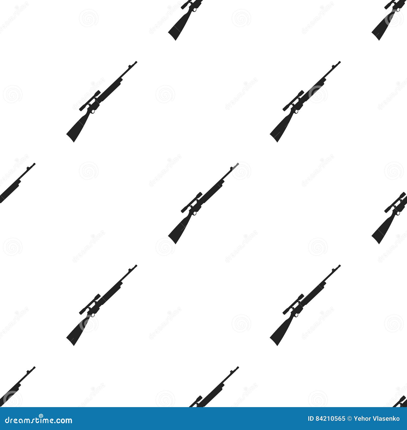 Sniper Rifle Icon in Black Style Isolated on White Background. Weapon ...