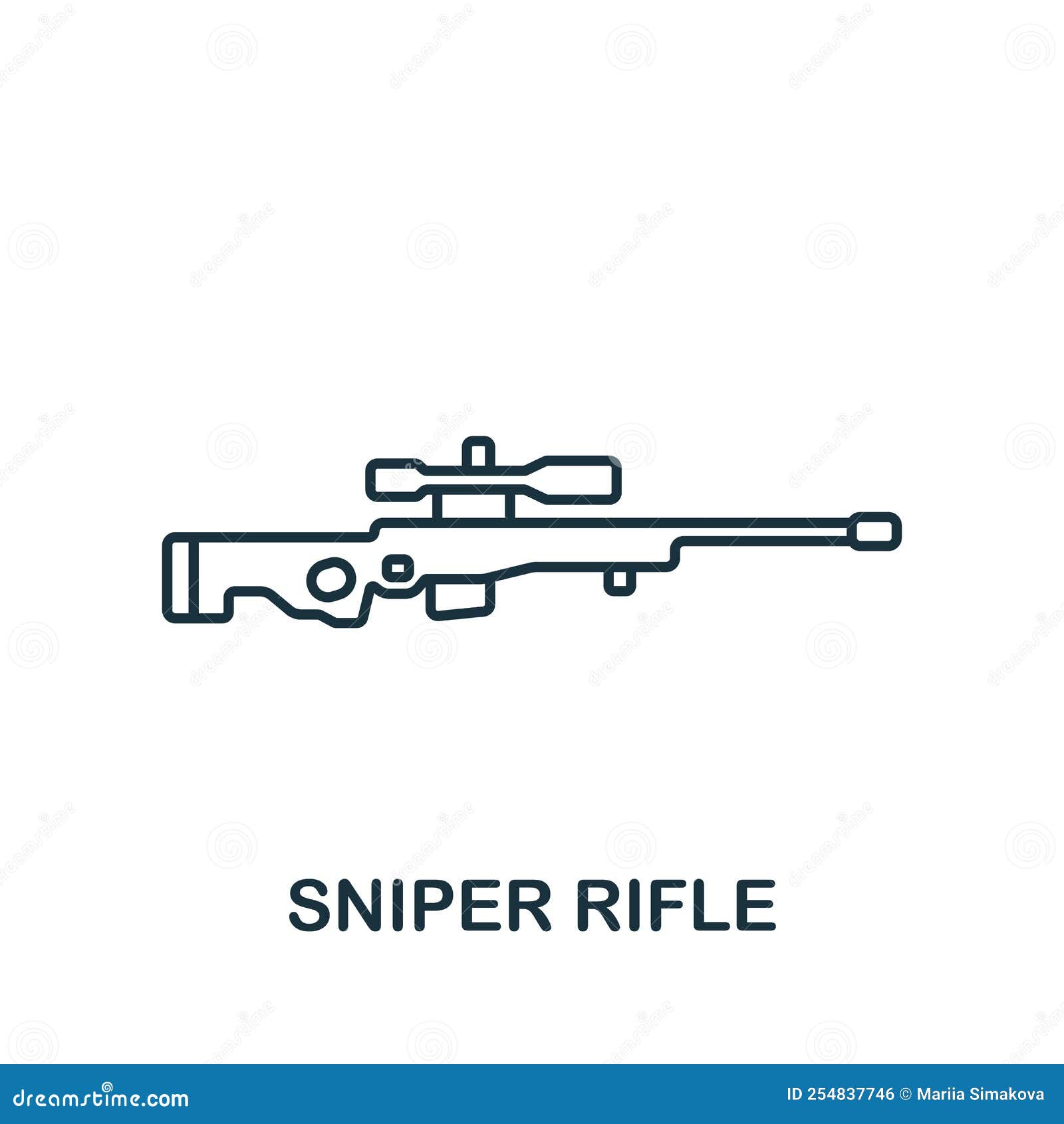 Sniper Rifle Icon. Line Simple Line Weapon Icon for Templates, Web ...