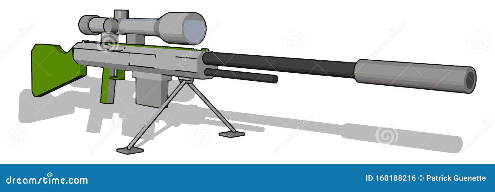 Sniper Rifle, Illustration, Vector Stock Vector - Illustration of ...