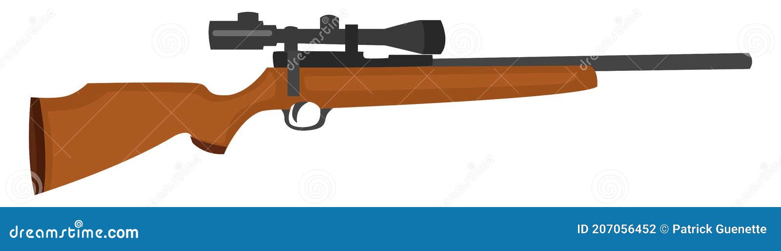Air Rifle Illustration, Drawing, Engraving, Ink, Line Art, VectorSun ...