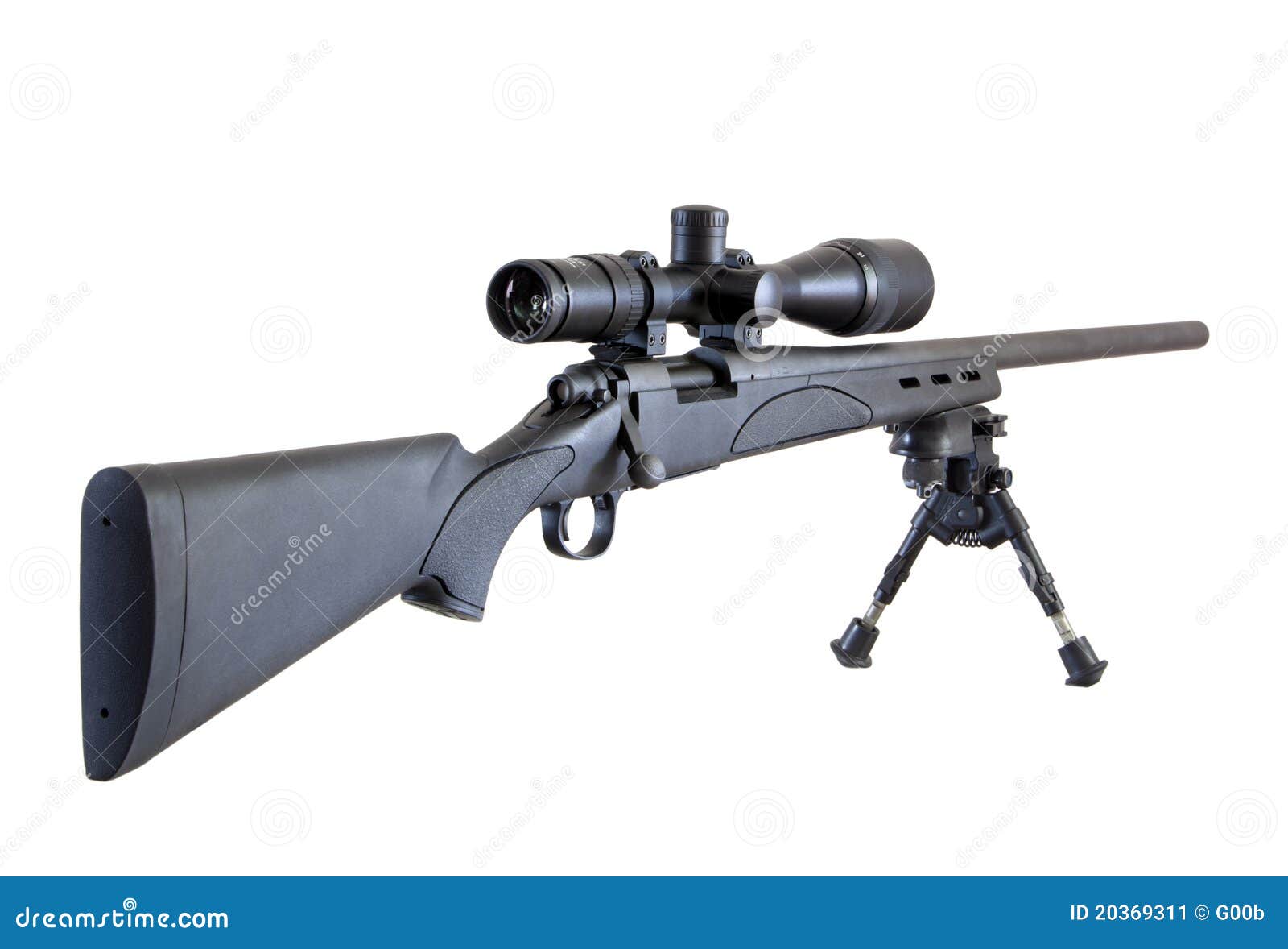 Sniper Rifle Isolated on White Stock Image - Image of lens, arsenal ...