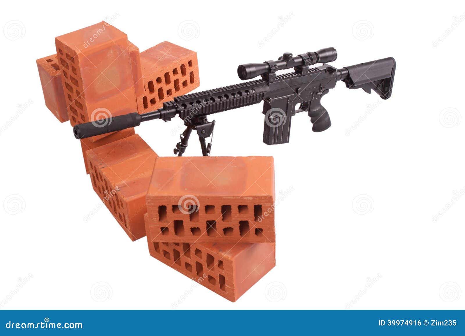 Sniper rifle on position stock photo. Image of special - 39974916