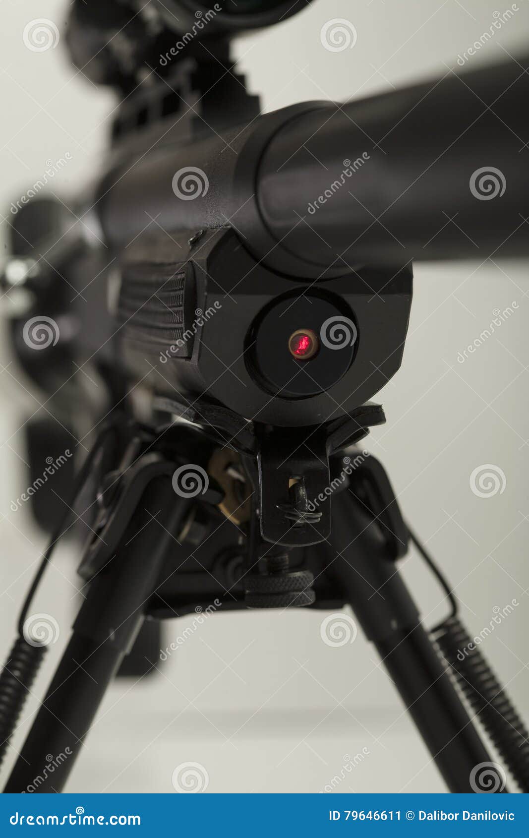 Sniper Rifle with Red Light on Stock Image - Image of weapon, infantry ...