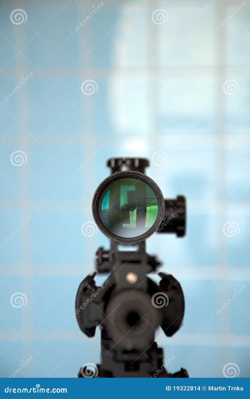 Sniper Rifle with Rifle Scope Stock Photo - Image of reflection, glass ...