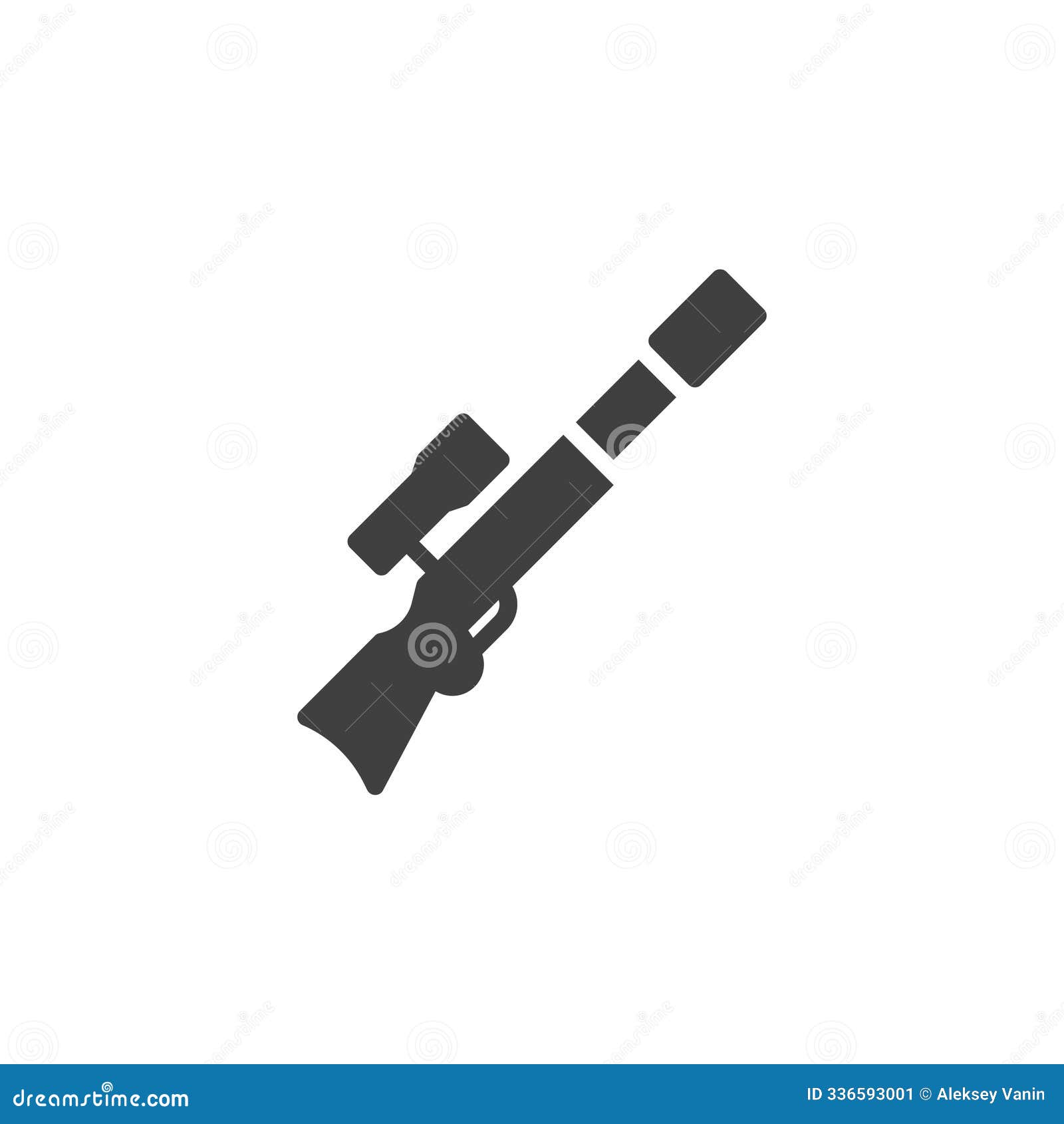 Sniper Rifle with a Scope Vector Icon Stock Vector - Illustration of ...