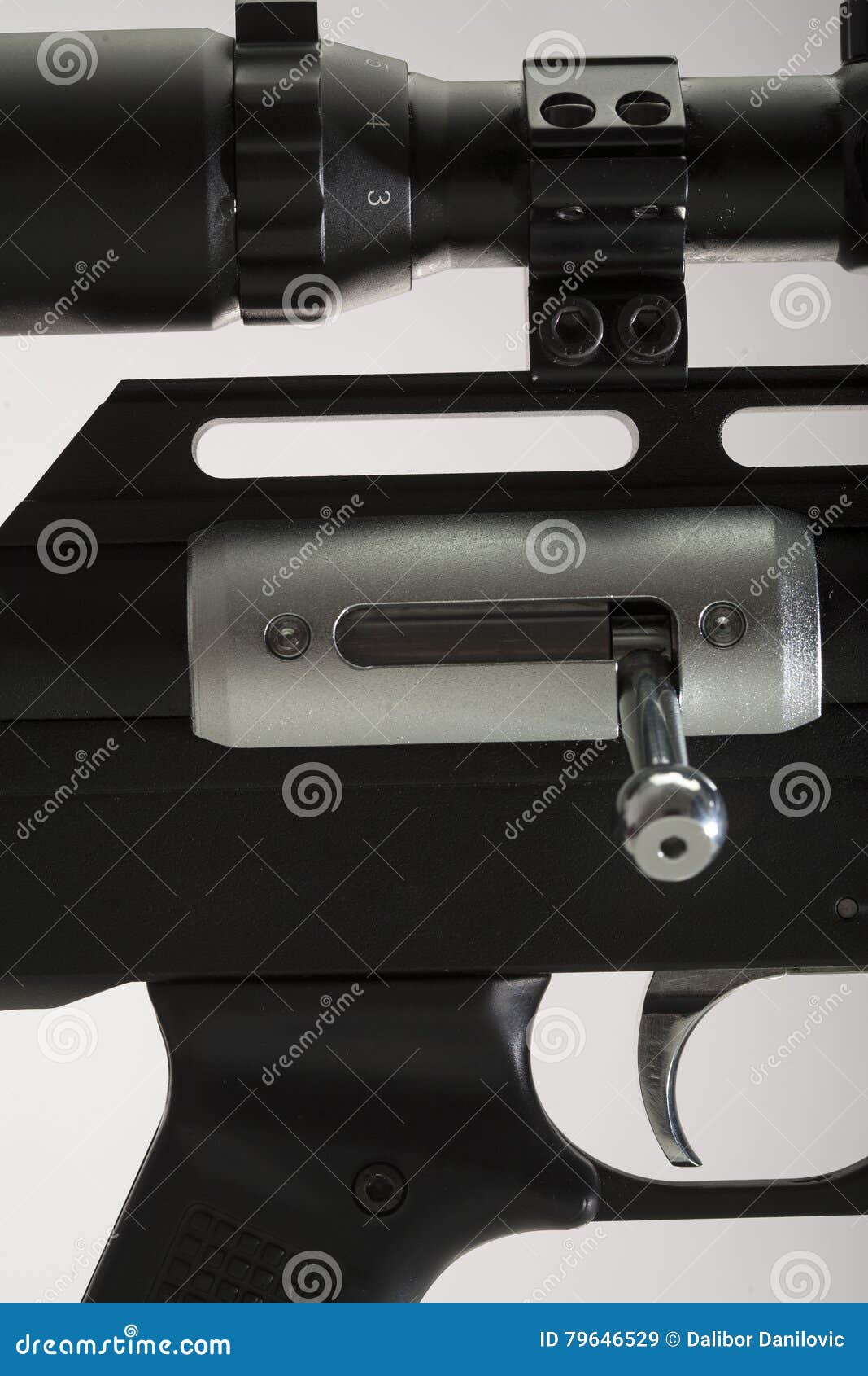 Sniper Rifle Scope Zoomed in Stock Image - Image of bullet, white: 79646529