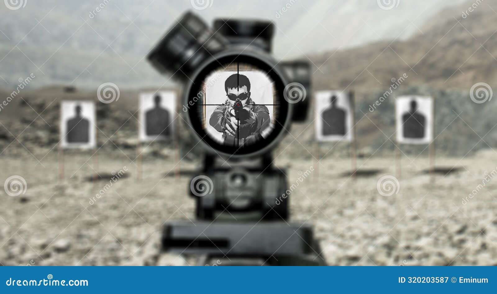 Sniper Rifle Scoping Target View Stock Image - Image of scope, aiming ...