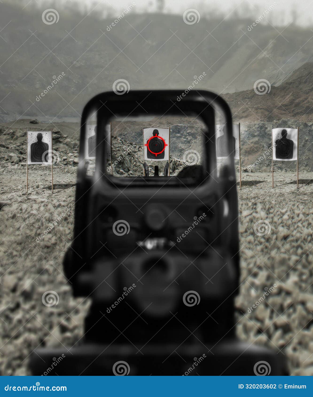 Sniper Rifle Scoping Target View Stock Photo - Image of bullet, m4a1 ...