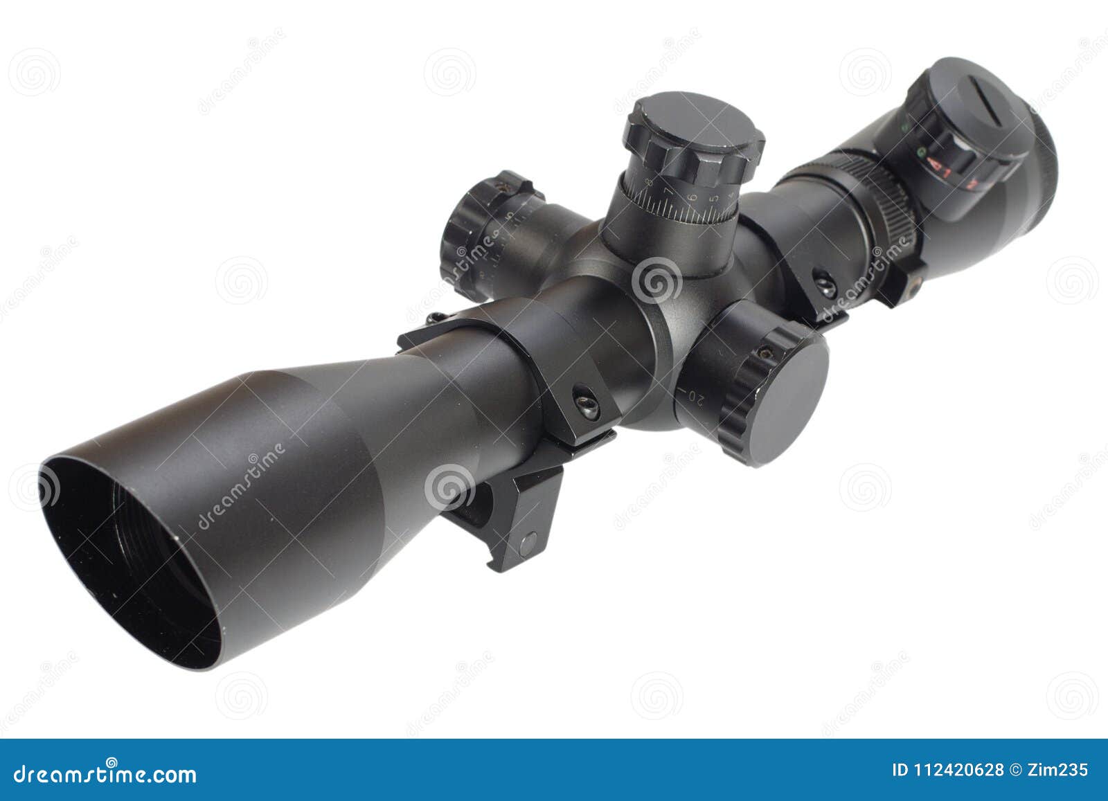 Sniper scope isolated stock photo. Image of precision - 112420628