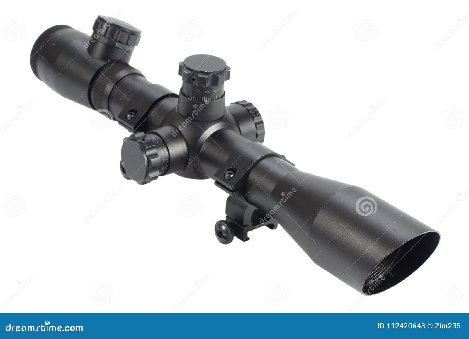 Sniper scope isolated stock image. Image of metal, precision - 112420643