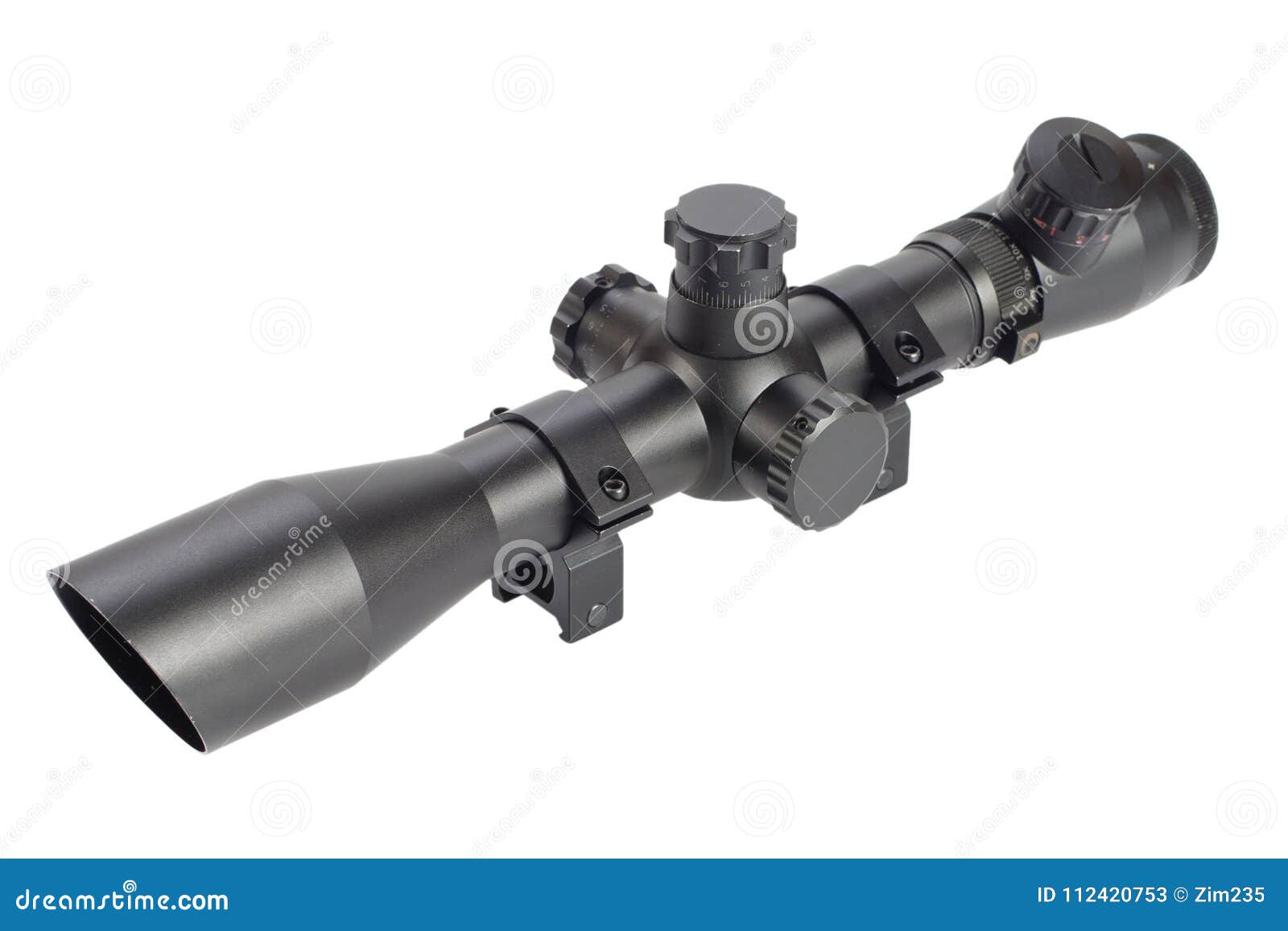 Sniper scope isolated stock image. Image of optical - 112420753