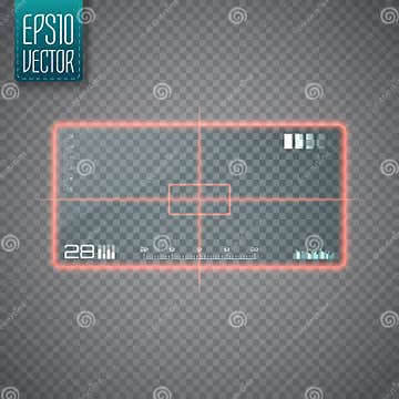 Sniper Scope . Neon Target Concept. Game Interface Element Stock Vector ...