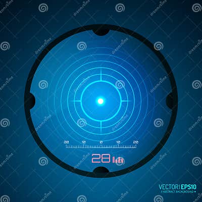 Sniper Scope . Neon Target Concept. Game Interface Element Stock Vector ...