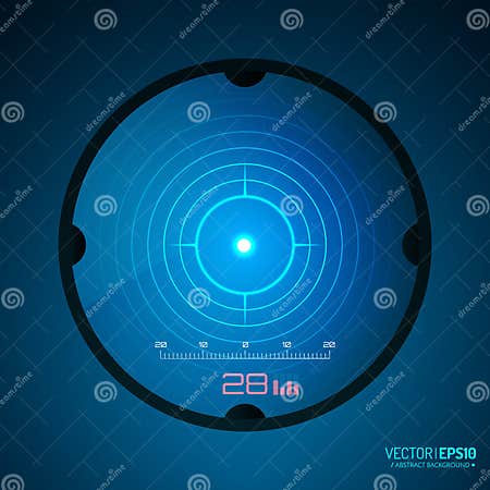 Sniper Scope . Neon Target Concept. Game Interface Element Stock Vector ...