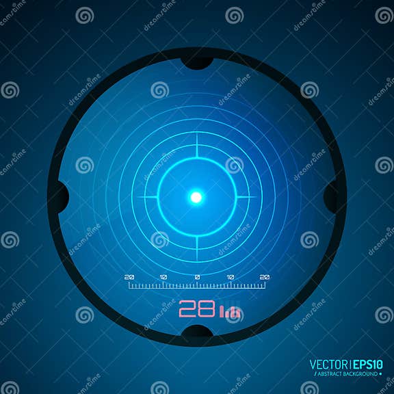 Sniper Scope . Neon Target Concept. Game Interface Element Stock Vector ...