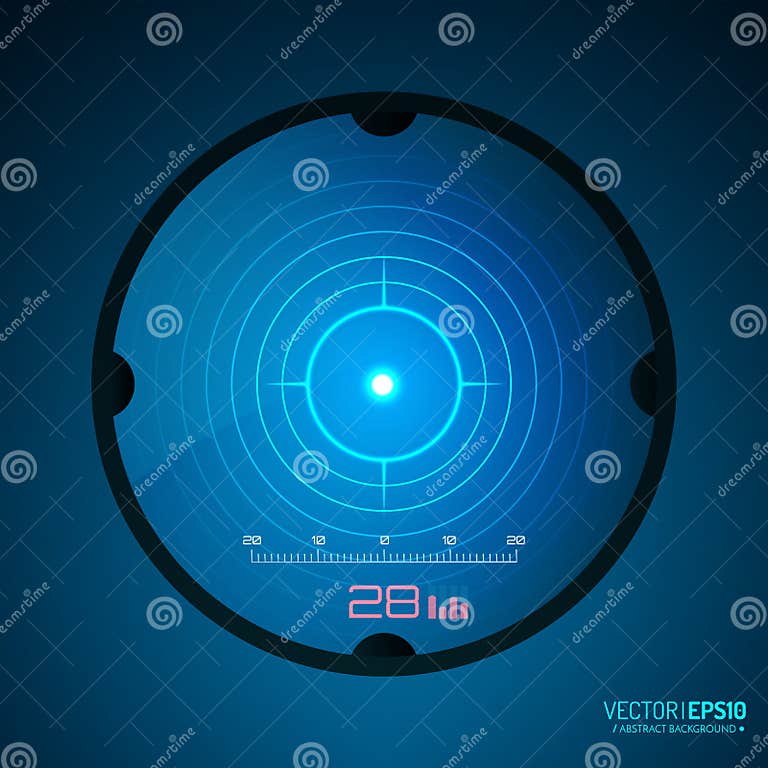 Sniper Scope . Neon Target Concept. Game Interface Element Stock Vector ...