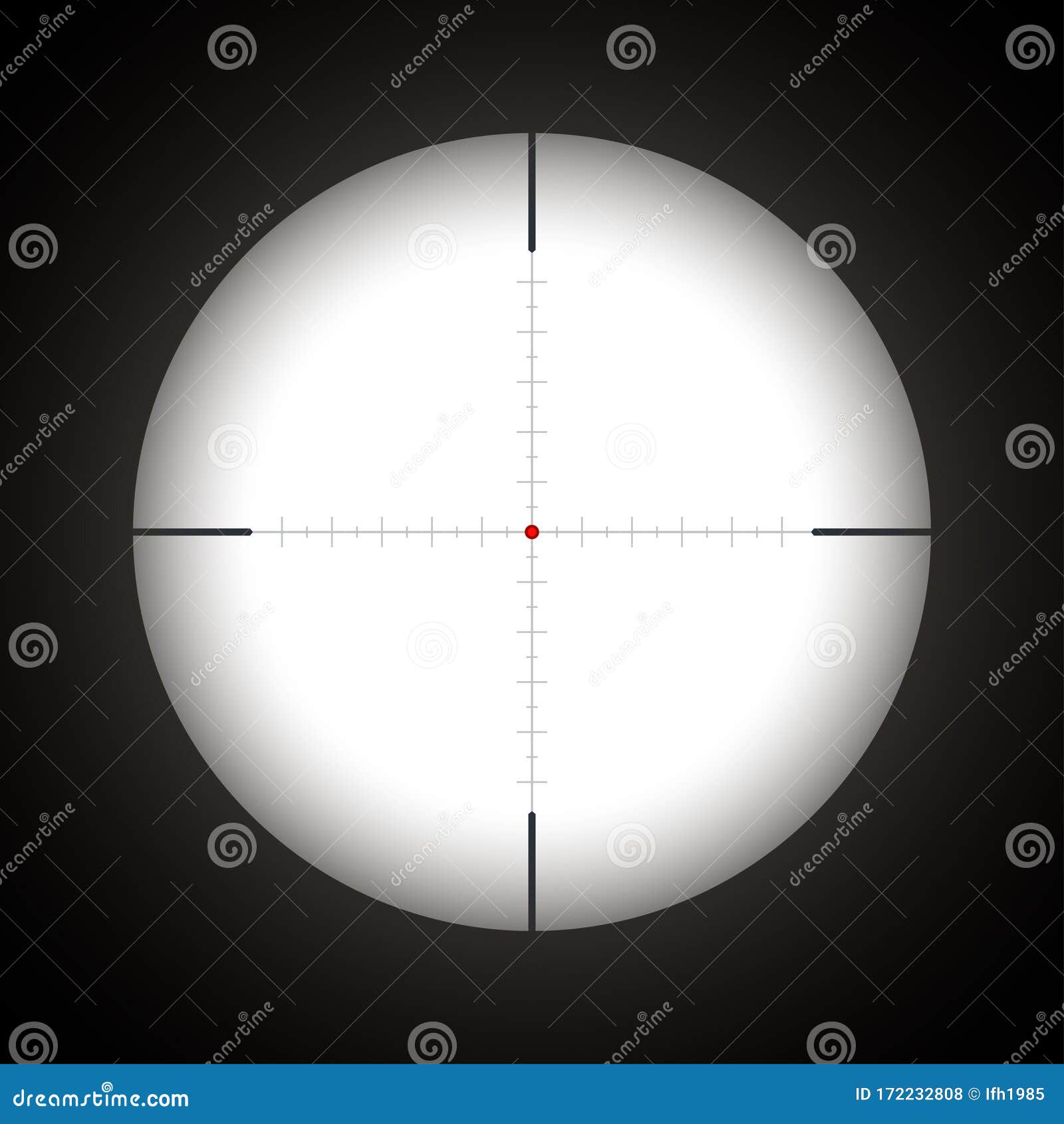 Sniper scope with red dot stock vector. Illustration of black - 172232808