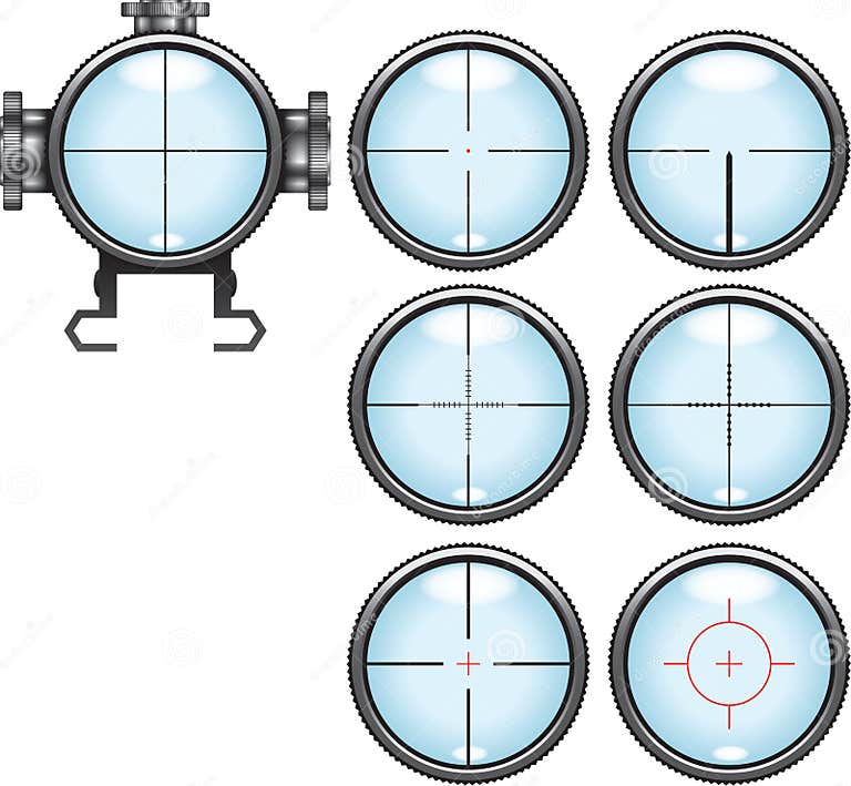 Sniper scope set stock illustration. Illustration of line - 33584681