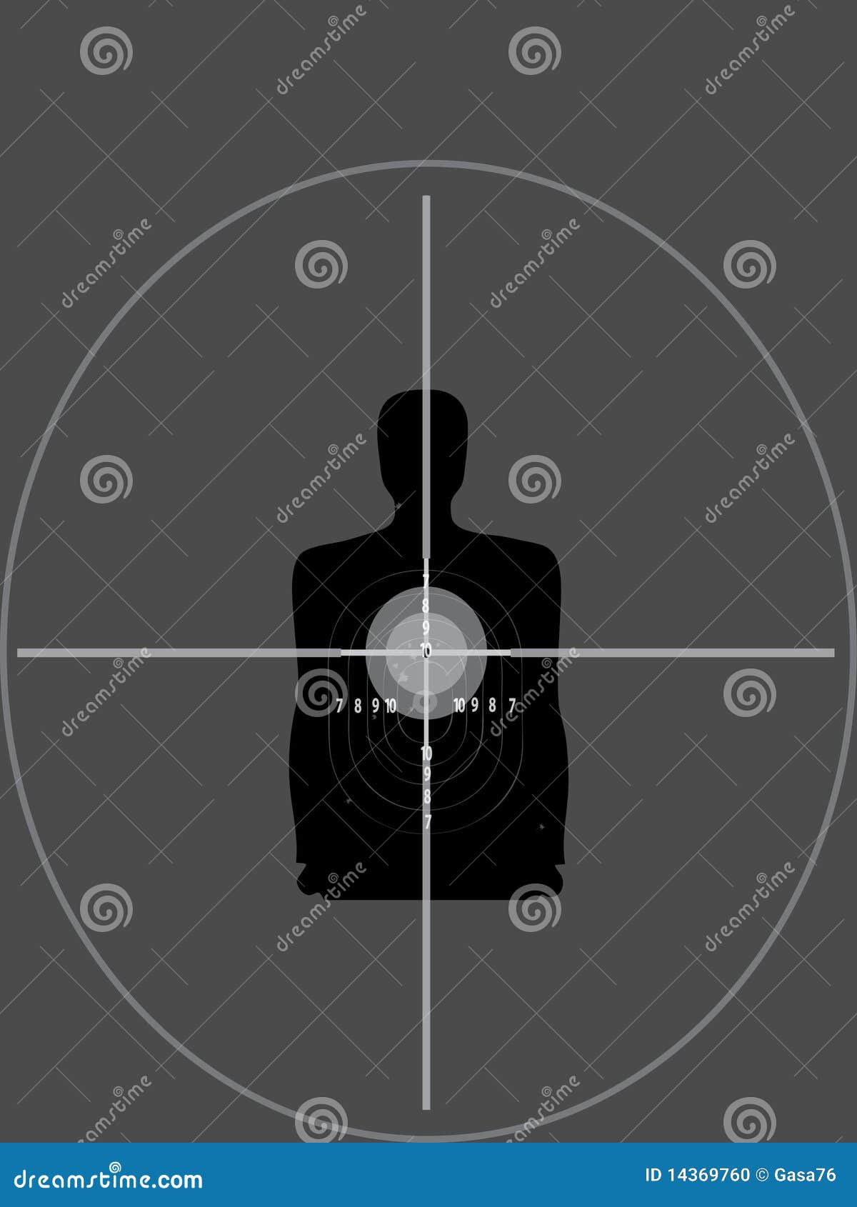 Sniper shutting target stock illustration. Illustration of vector ...