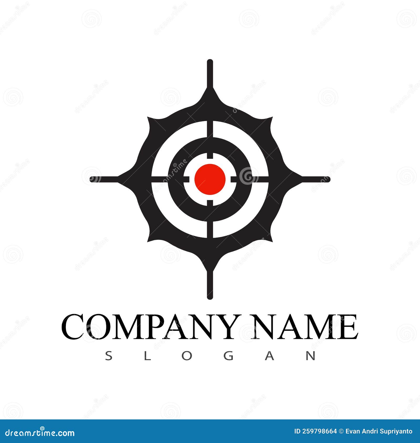 Sniper Sight Symbol Crosshair Target Logo Vector Stock Vector ...