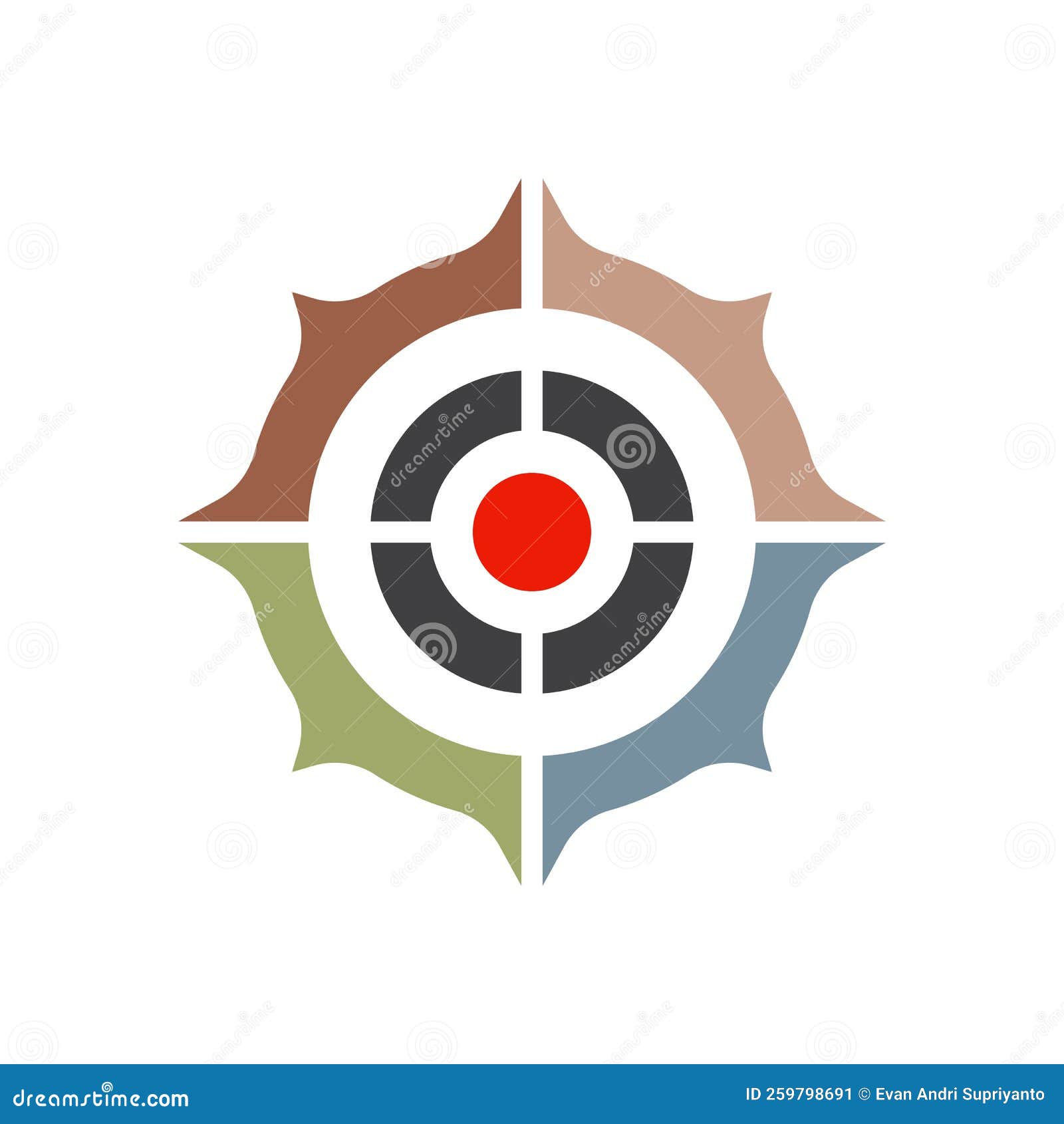 Sniper Sight Symbol Crosshair Target Logo Vector Stock Vector ...