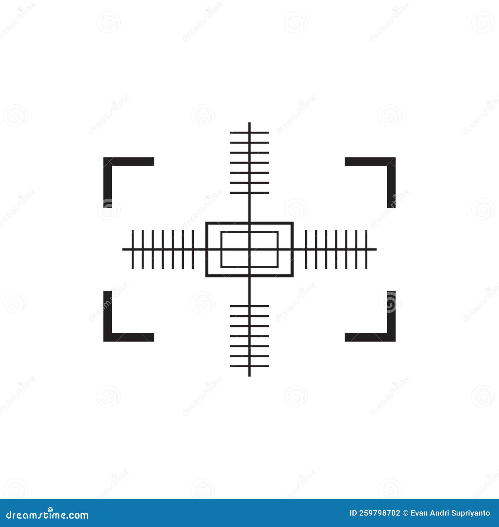 Sniper Sight Symbol Crosshair Target Logo Vector Stock Vector ...