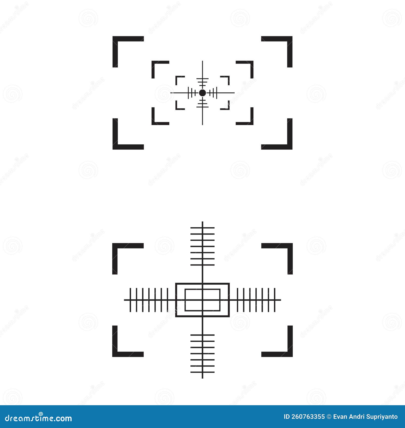 Sniper Sight Symbol Crosshair Target Logo Vector Stock Vector ...