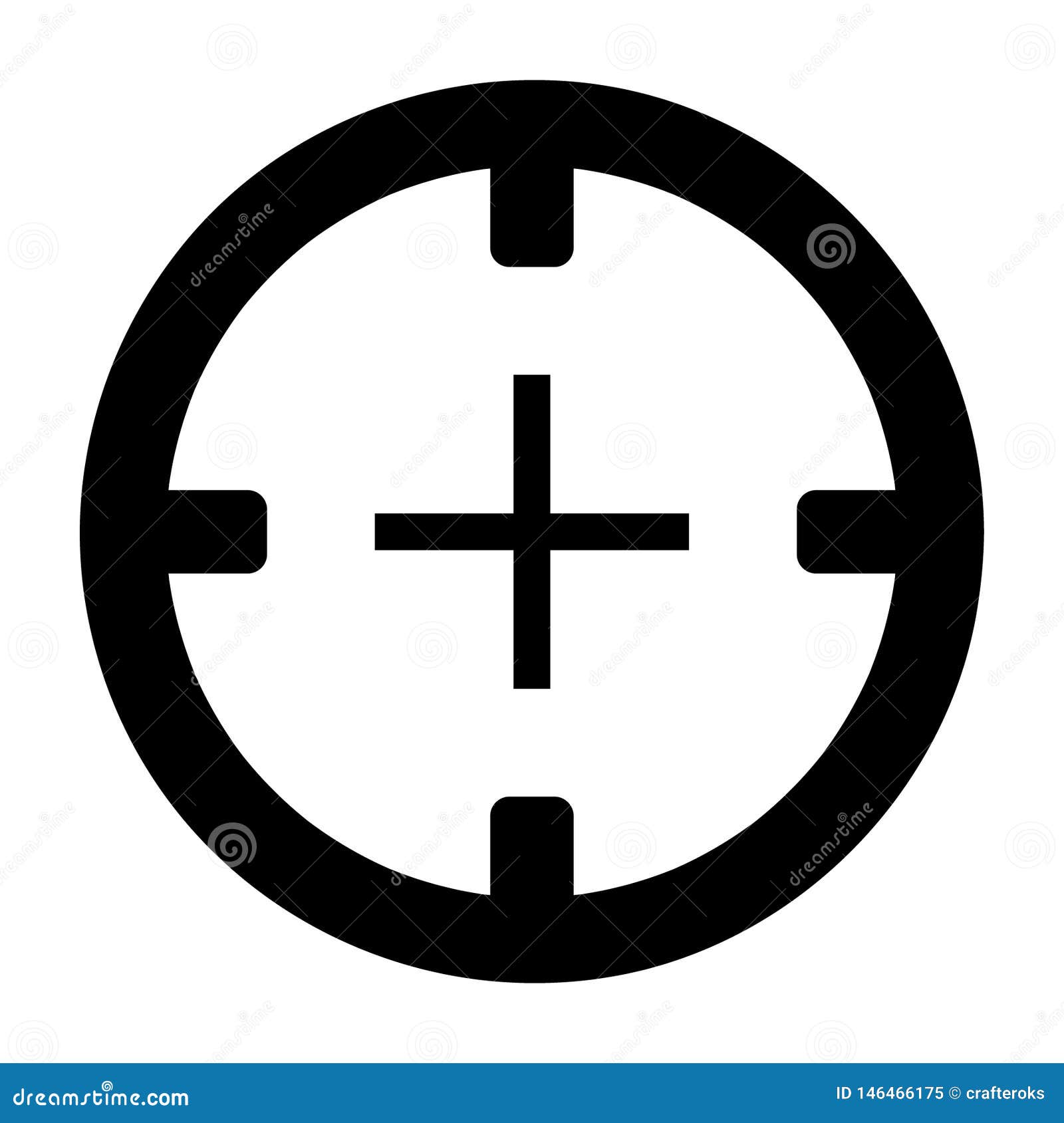 Gun Target Hand Drawn Outline Doodle Icon. Cartoon Vector ...