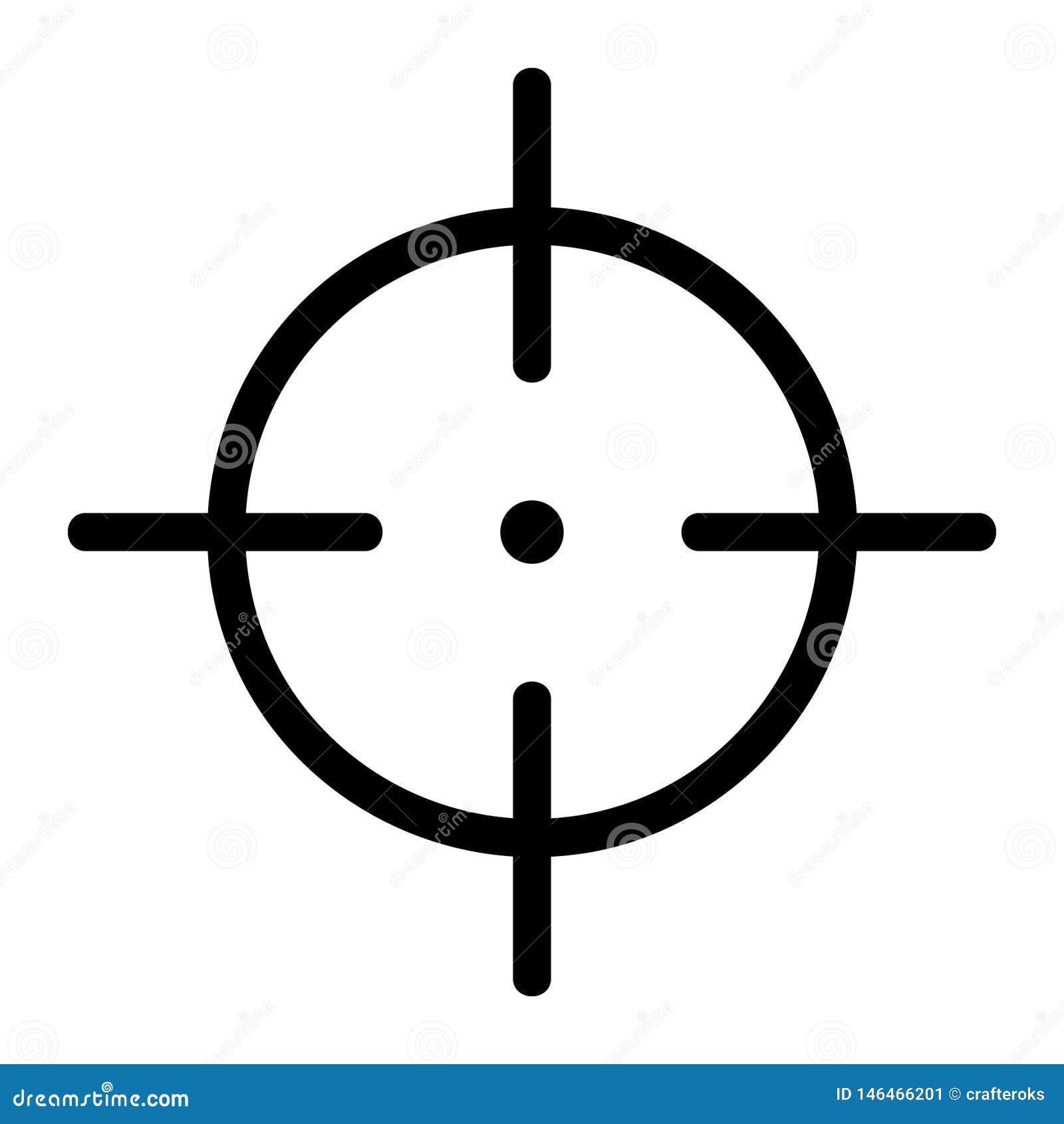 Gun Target Hand Drawn Outline Doodle Icon. Cartoon Vector ...