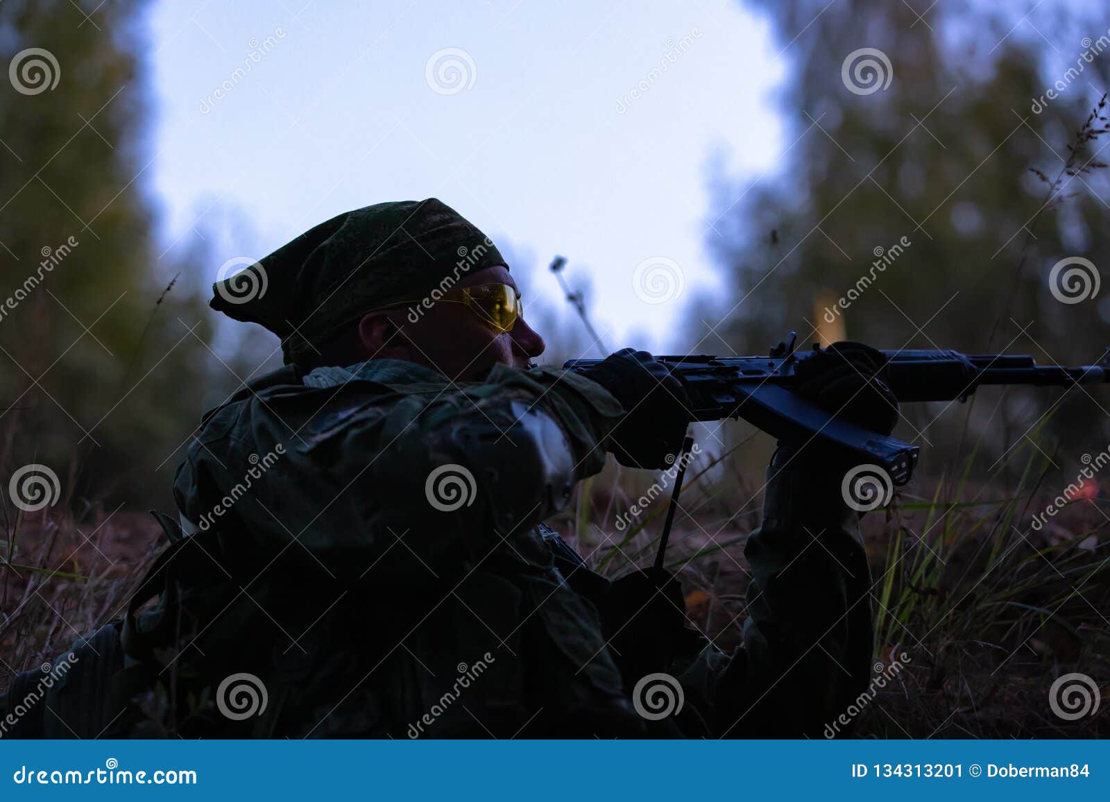Sniper Team Armed with Large Caliber, Sniper Rifle, Shooting Enemy ... Sniper Team Armed with Large Caliber, Sniper Rifle, Shooting Enemy ...