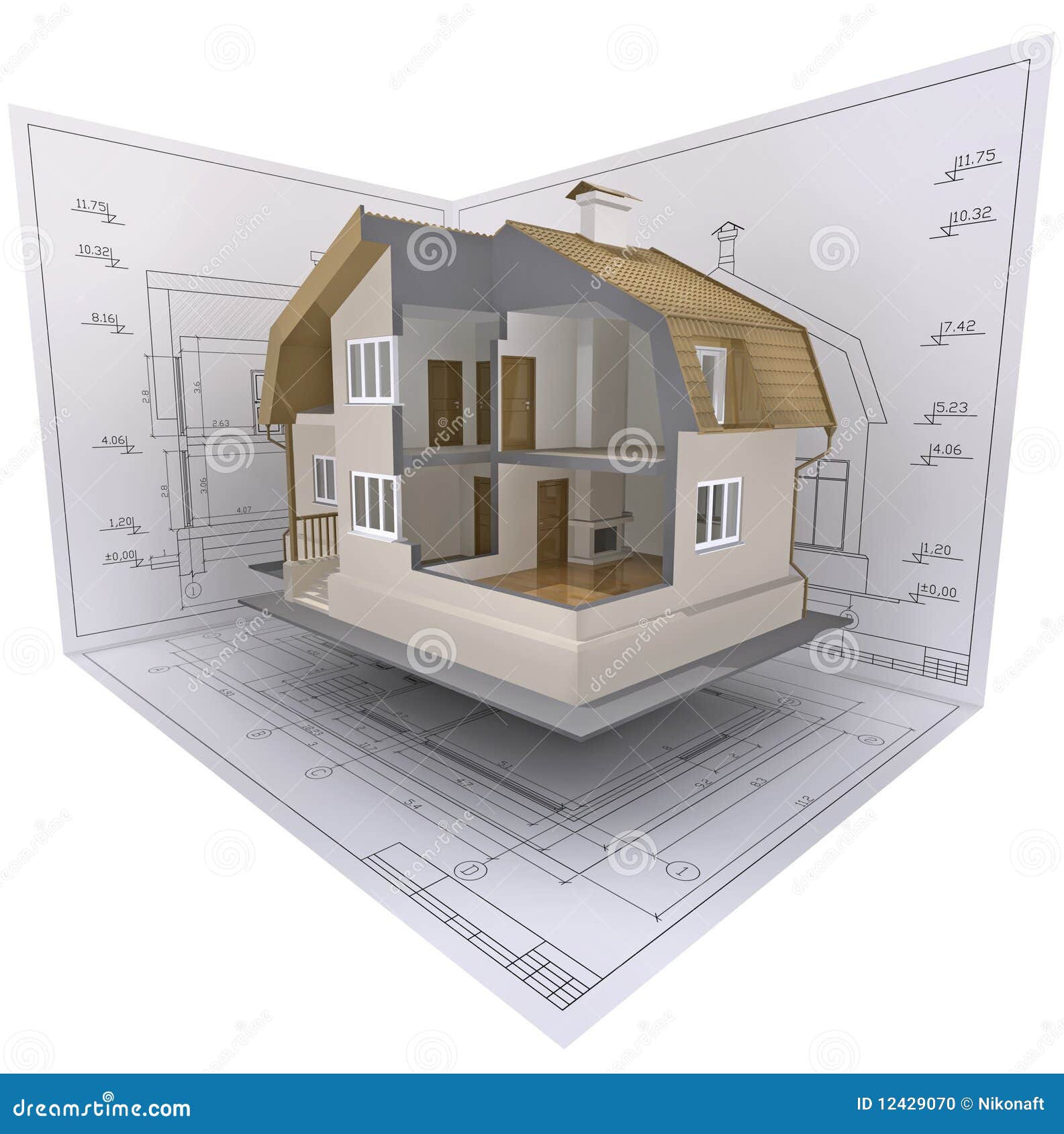 Snitt stock illustrationer. Illustration av planen, arkitektonisk ...