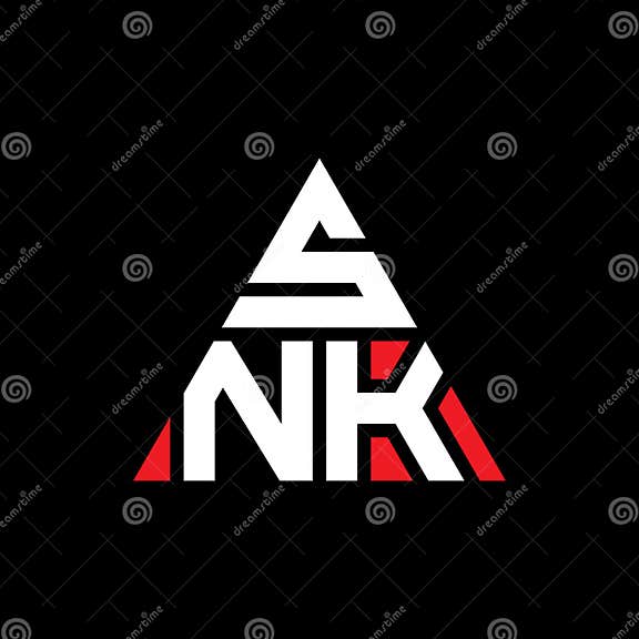 SNK Triangle Letter Logo Design with Triangle Shape. SNK Triangle Logo ...