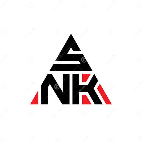 SNK Triangle Letter Logo Design with Triangle Shape. SNK Triangle Logo ...