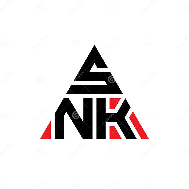 SNK Triangle Letter Logo Design with Triangle Shape. SNK Triangle Logo ...