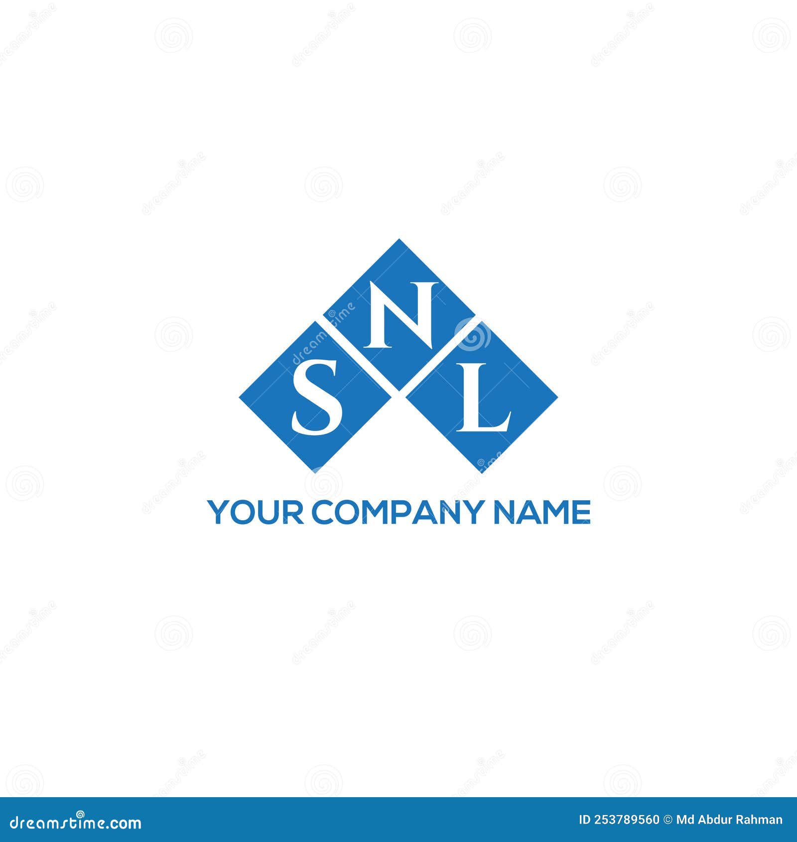 SNL Letter Logo Design on WHITE Background. SNL Creative Initials ...