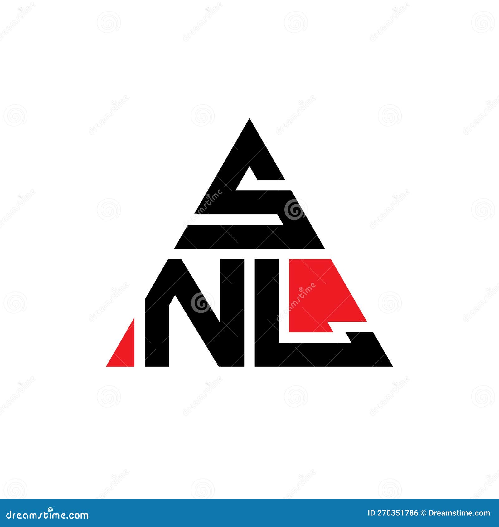 SNL Triangle Letter Logo Design with Triangle Shape. SNL Triangle Logo ...