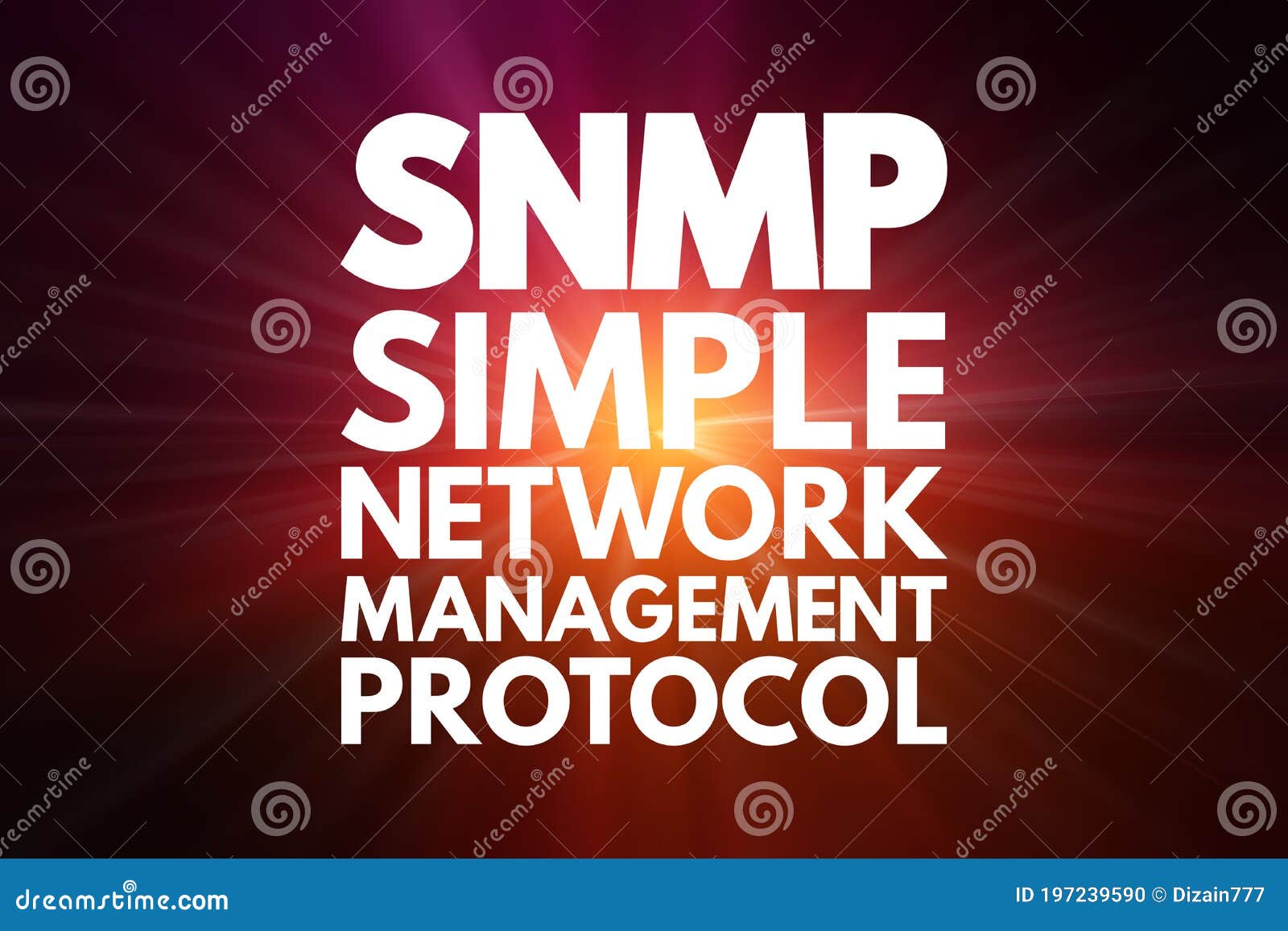 SNMP - Simple Network Management Protocol Acronym, Technology Concept ...