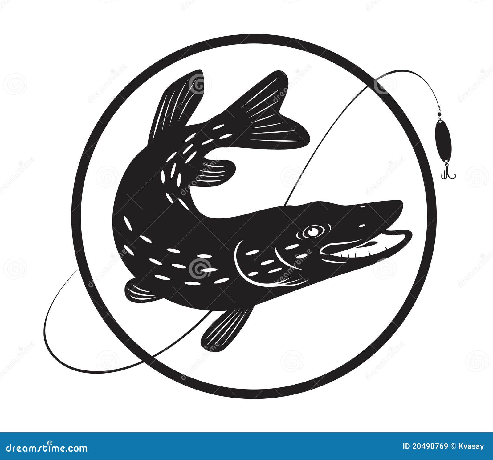 Snoeken vector illustratie. Illustration of visser, roofdier - 20498769