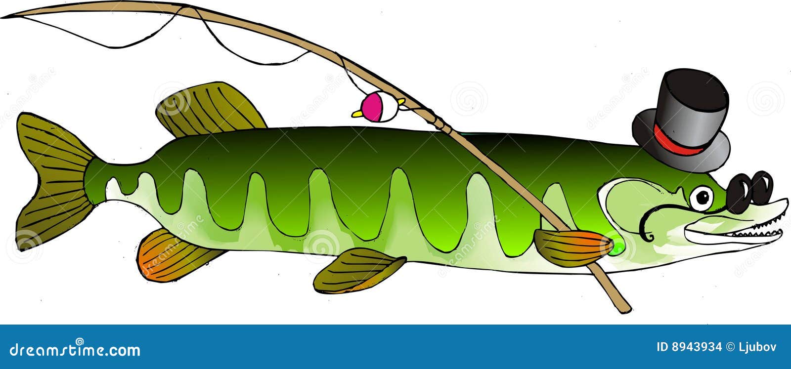 Snoeken vector illustratie. Illustration of zwemmen, onderwater - 8943934