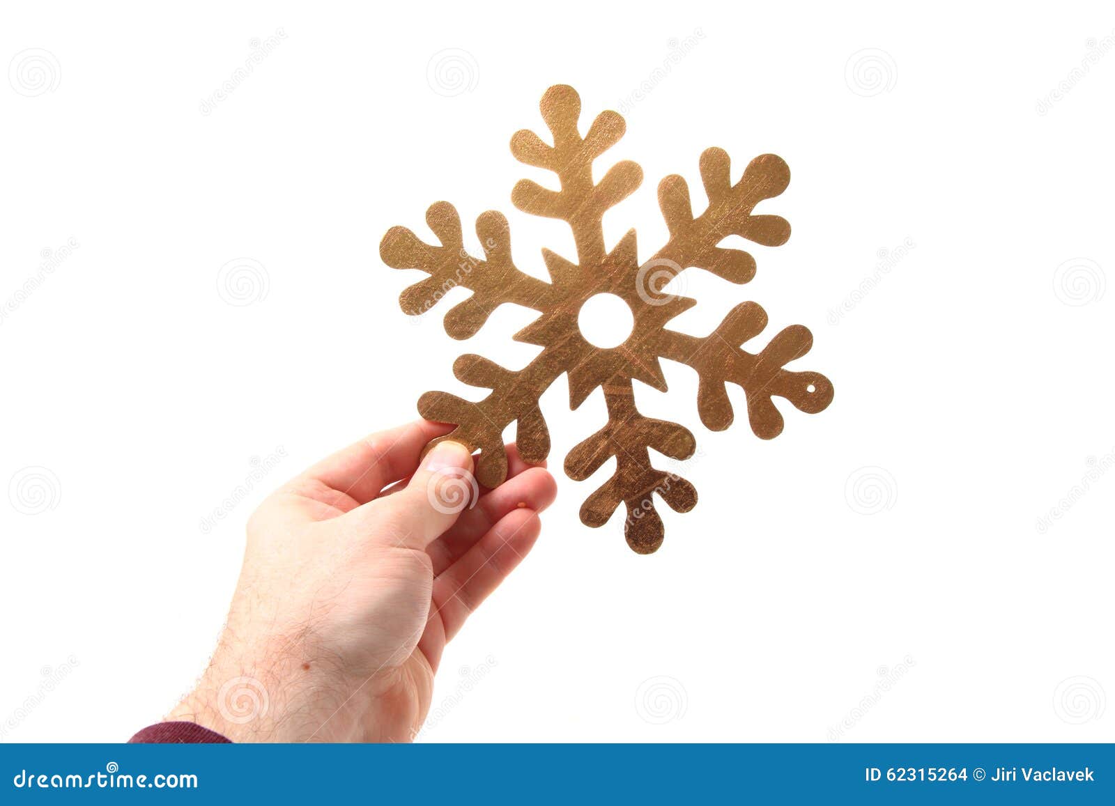 Snoflake in the human hand stock photo. Image of snowflakes - 62315264