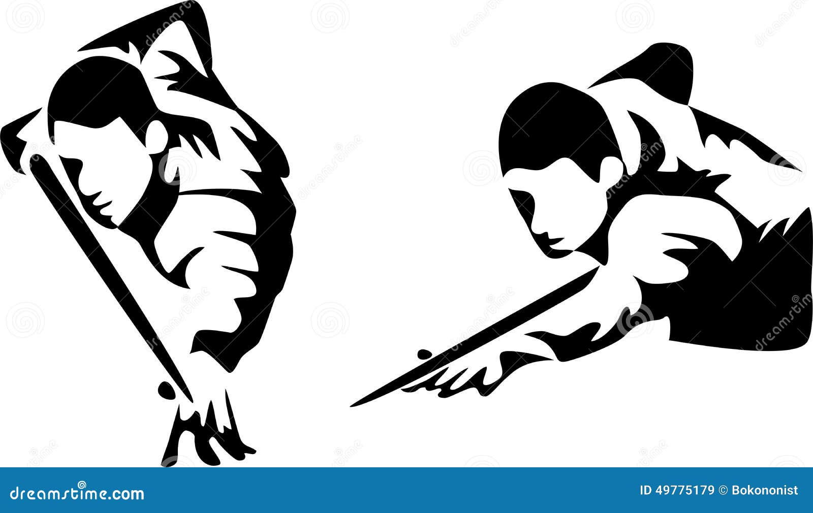 Snooker ilustração do vetor. Ilustração de bilhar, jogador - 49775179