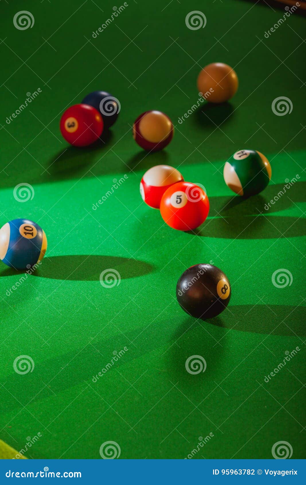 Snooker Ball on Billiard Table Stock Photo - Image of club, gamble ...