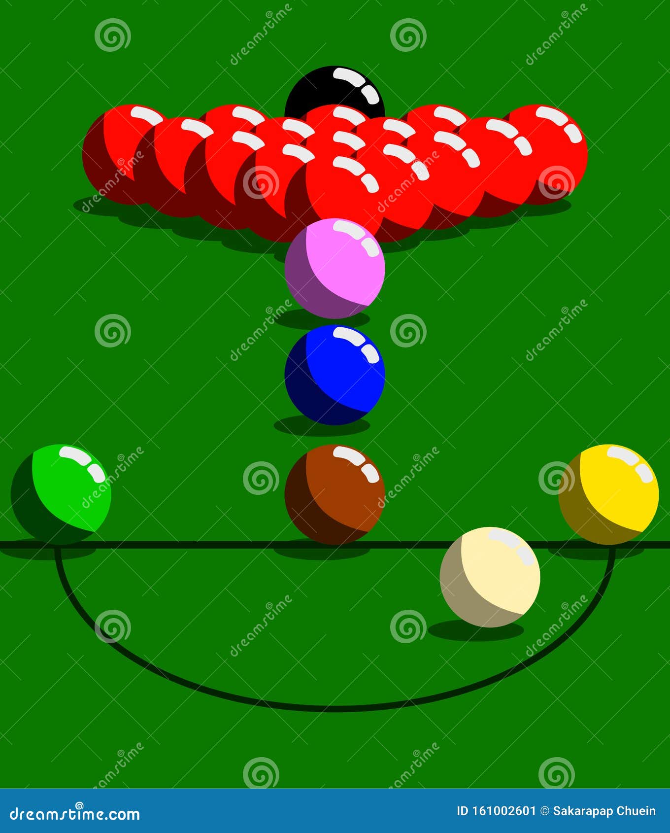 Snooker Ball that is on the Snooker Table. Stock Vector - Illustration ...